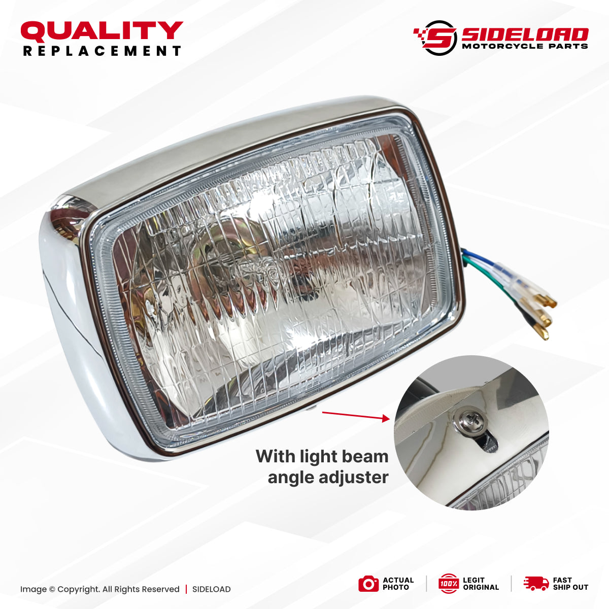 Headlight Lens Assembly - TMX 155, Rusi, Motoposh, Skygo, Euro, Motors ...