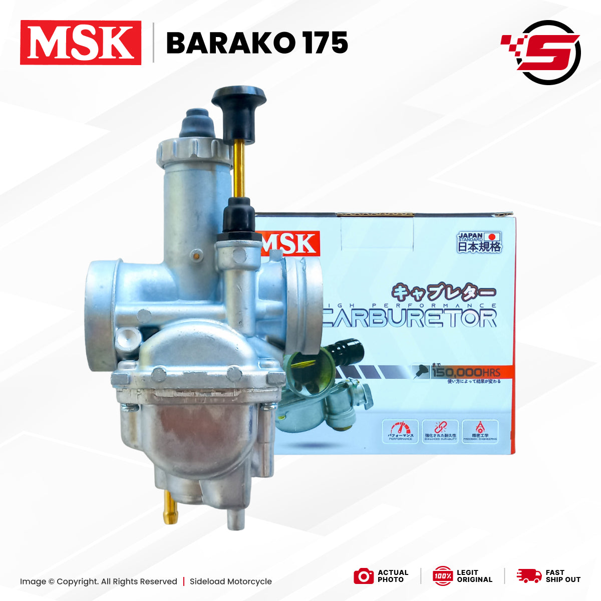 Carburetor - Barako 175 - MSK – Sideload Motorcycle