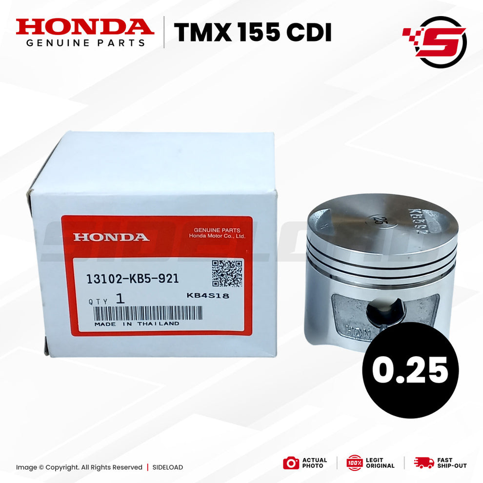 Piston, 0.25 - TMX 155 CDI - Honda Genuine (13102-KB5-921) – Sideload ...