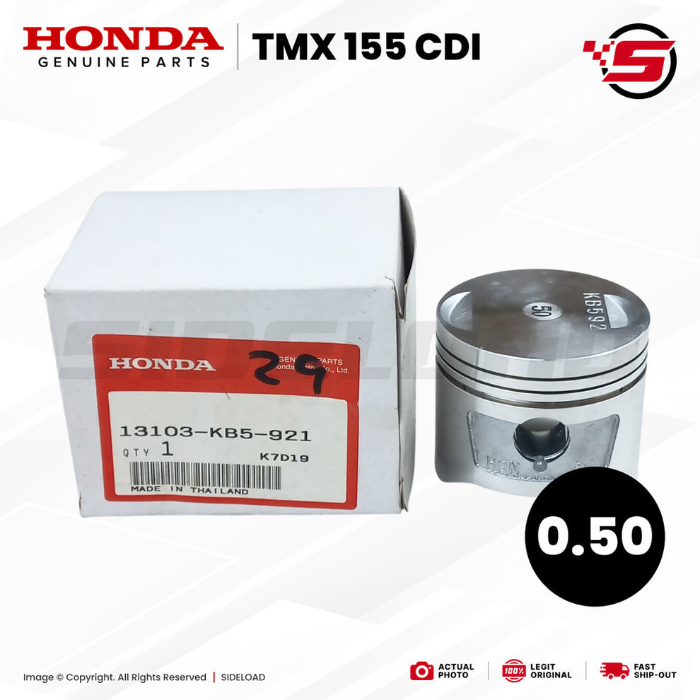 Piston, 0.50 - TMX 155 CDI - Honda Genuine (13103-KB5-921) – Sideload ...