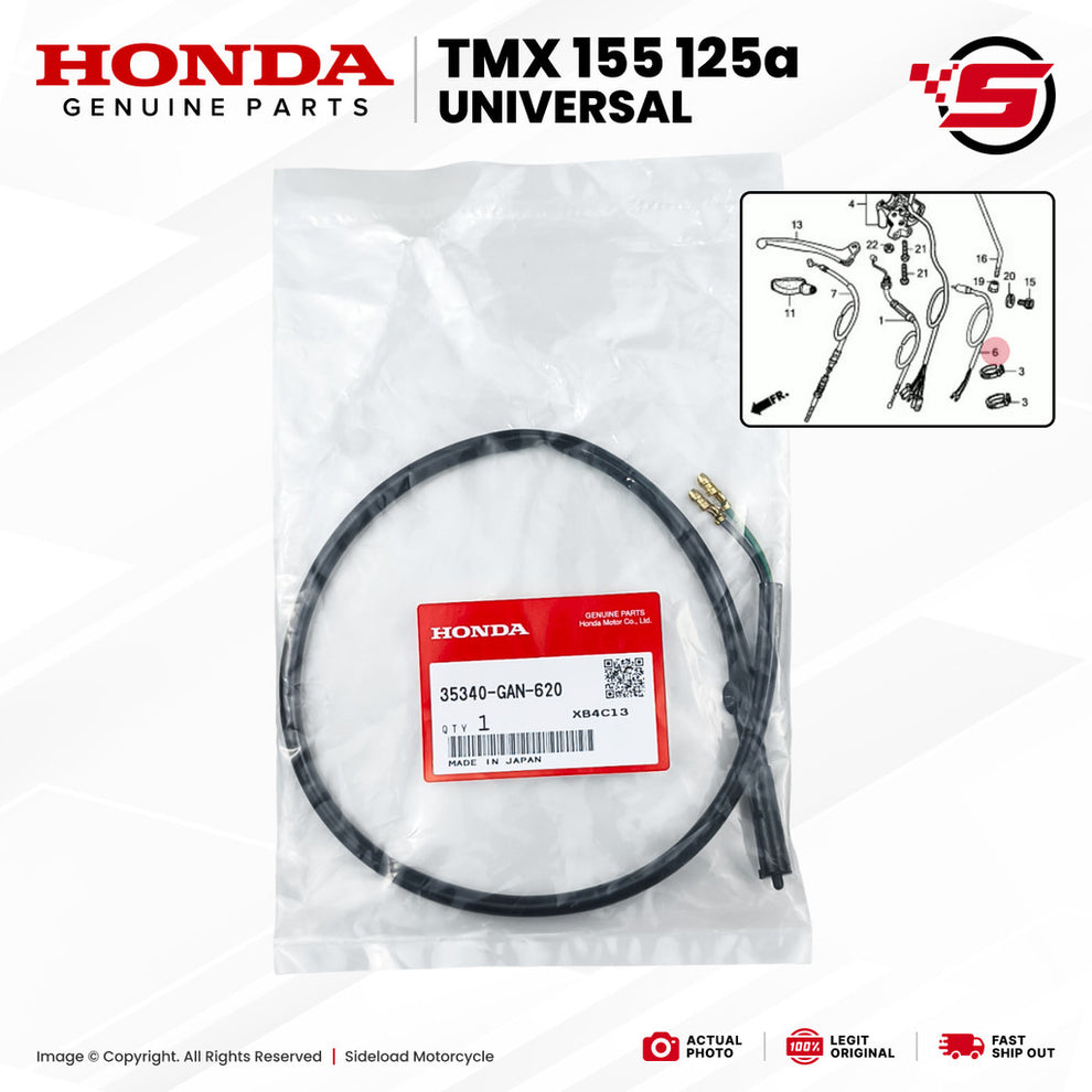 Switch Assy., Front Stop - TMX 155 125 Alpha, Universal - Honda Genuin ...