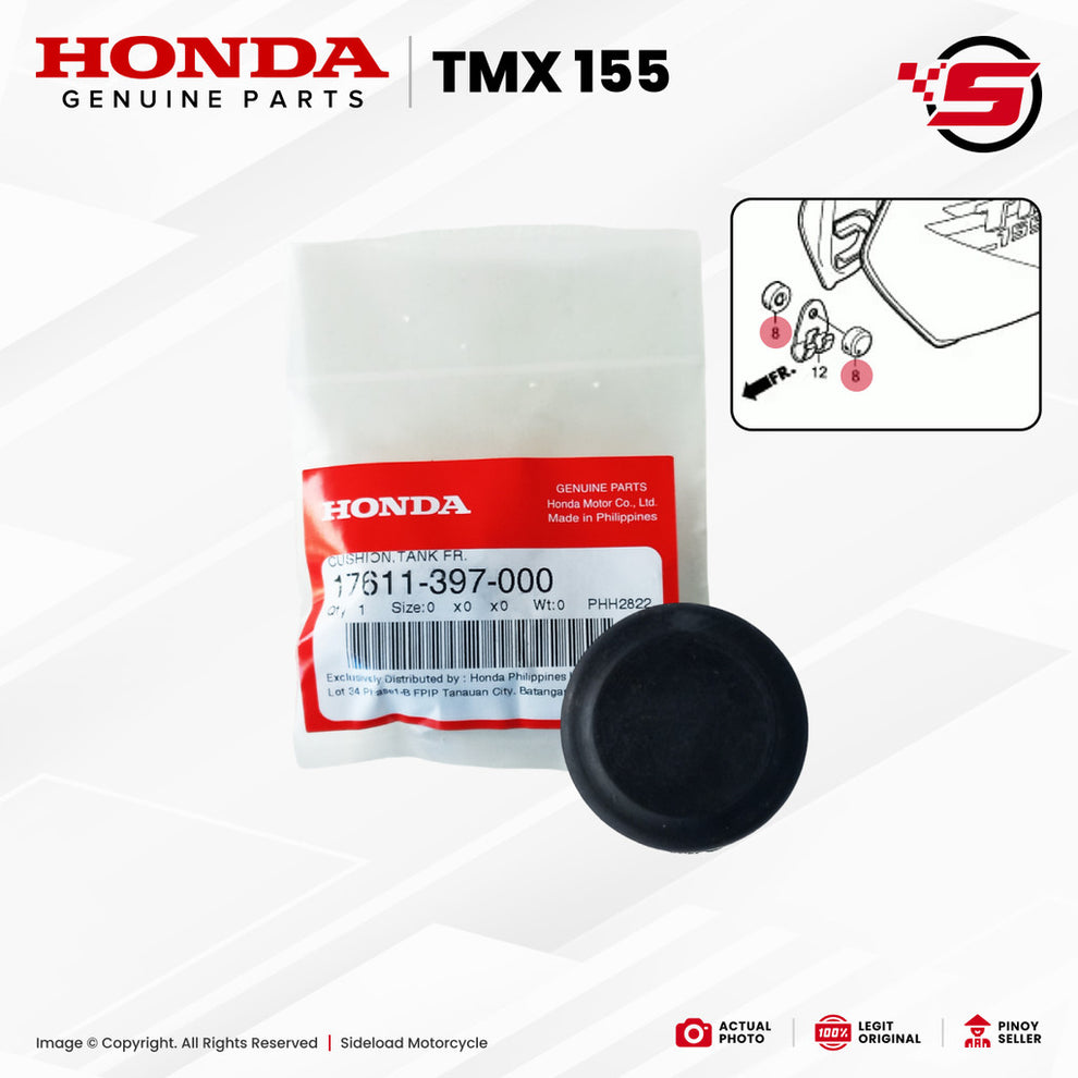 Rubber Cushion, Fuel Tank Front (Circle) - TMX 155 - Honda Genuine (17 ...
